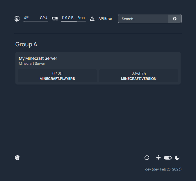 [Feature Request] Minecraft server status · Issue #1042 · gethomepage/homepage · GitHub